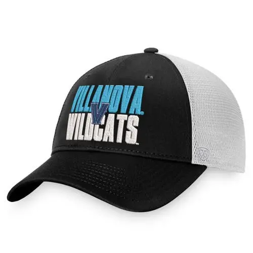 Top Of The World White Villanova Wildcats Stockpile Trucker Snapback Hat - Black