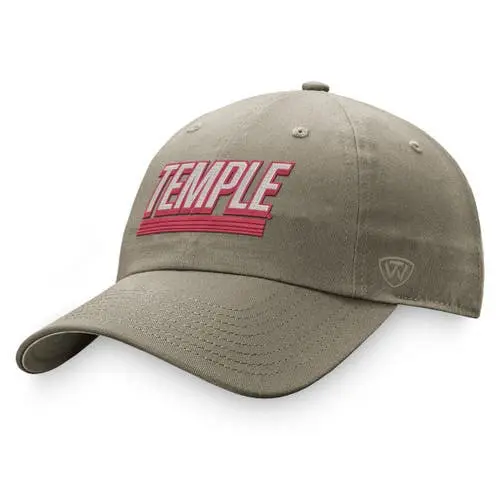 Top Of The World Temple Owls Slice Adjustable Hat - Khaki