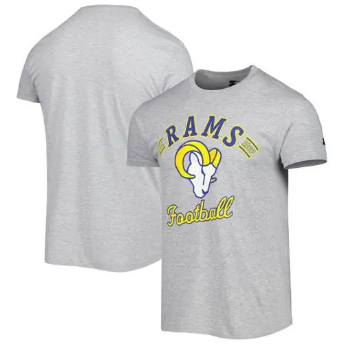 STARTER Heathered Los Angeles Rams Prime Time T-shirt