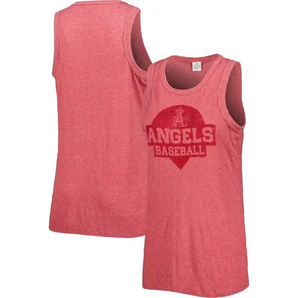 SOFT AS A GRAPE Los Angeles Angels Tri-blend Tank Top - Red