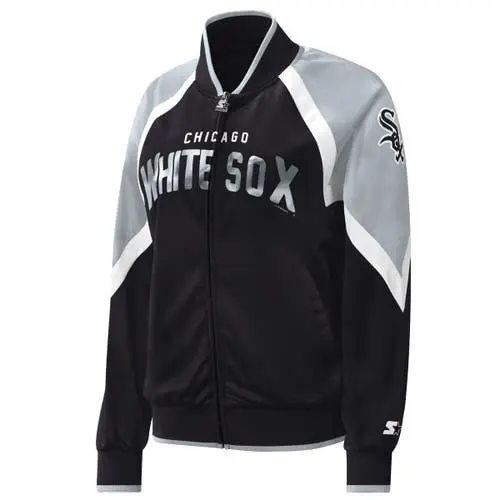 STARTER Chicago White Sox Touchdown Raglan Full-zip Track Jacket