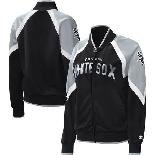 STARTER Chicago White Sox Touchdown Raglan Full-zip Track Jacket