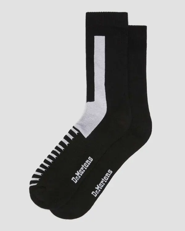 Dr. Martens Double Doc Cotton-blend Crew Socks - Black,white