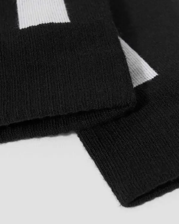 Dr. Martens Double Doc Cotton-blend Crew Socks - Black,white