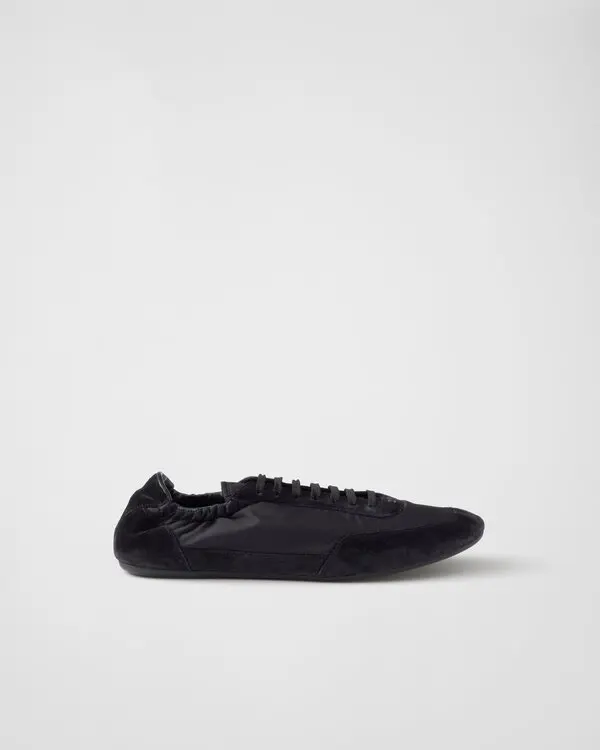 Prada Re-nylon And Suede Sneakers