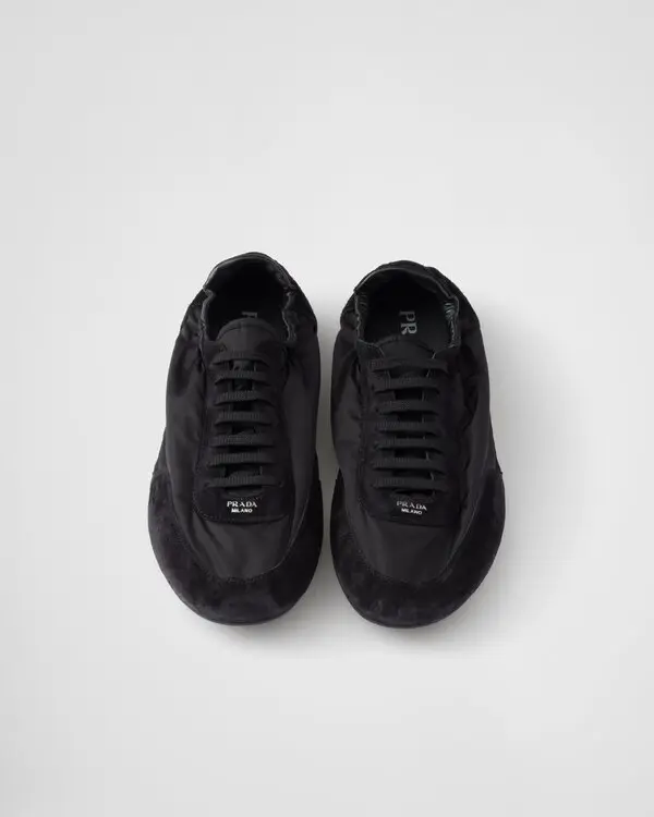 Prada Re-nylon And Suede Sneakers