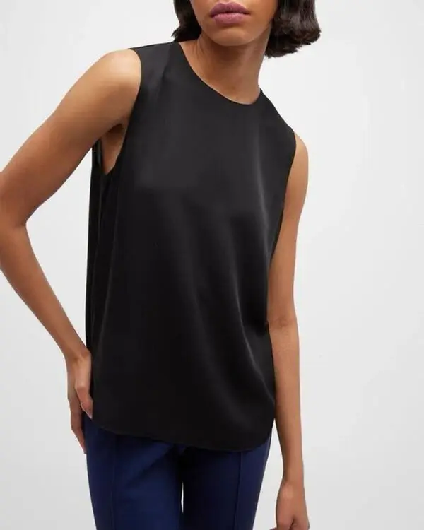 Theory Silk Shell Top - Black