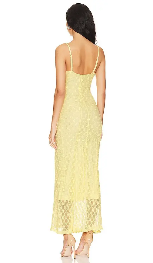 Bardot Adoni Mesh Maxi Dress - Canary Yellow
