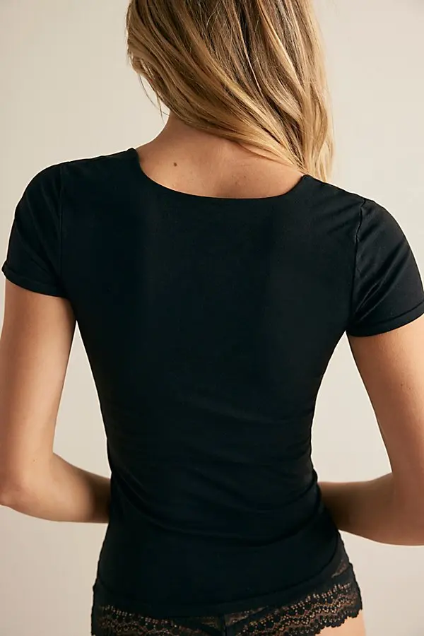 Free People Clean Lines Tee - Black