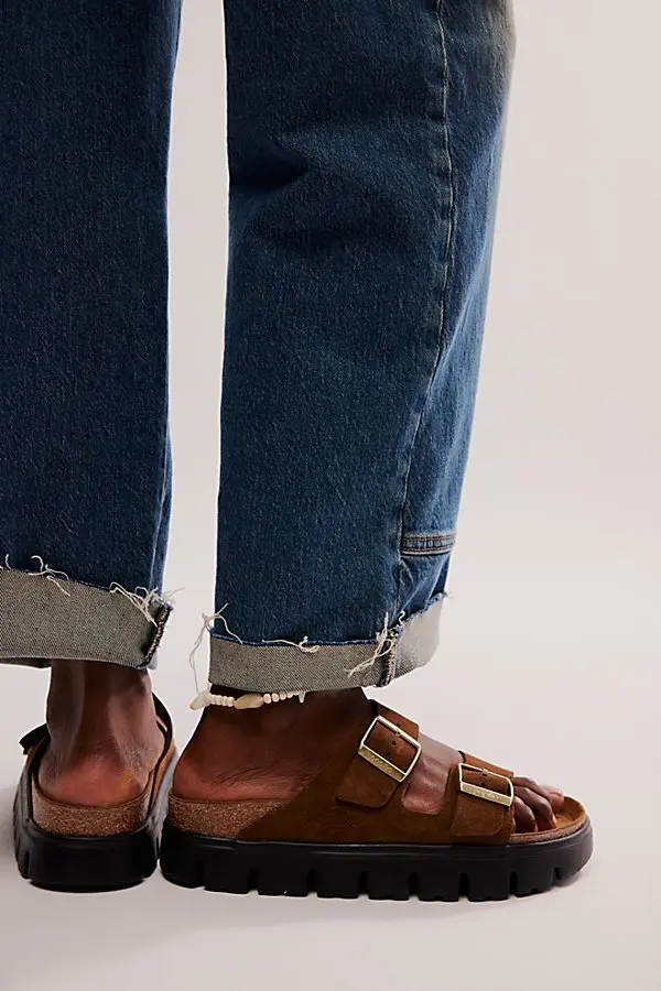BIRKENSTOCK Arizona Chunky Sandals - Dark Tea Suede