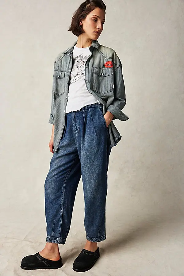 We The Free Esme Pull-on Denim Trousers