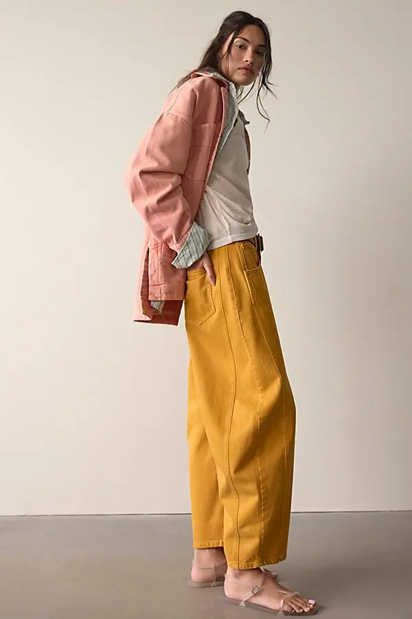 Free People We The Free Madison City Denim Jacket - Lychee Blush