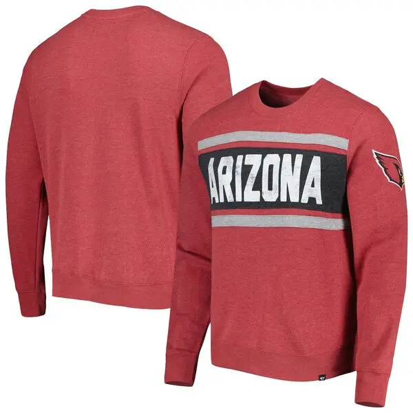 '47 Heathe Cardinal Arizona Cardinals Bypass Tribeca Pullover Sweatshirt