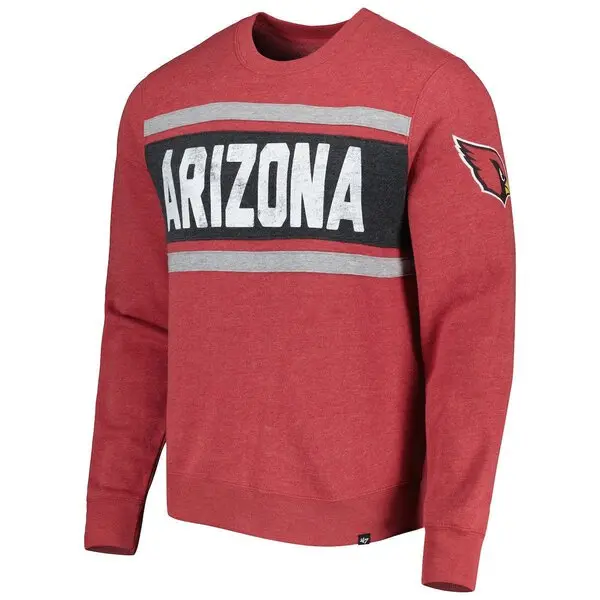 '47 Heathe Cardinal Arizona Cardinals Bypass Tribeca Pullover Sweatshirt