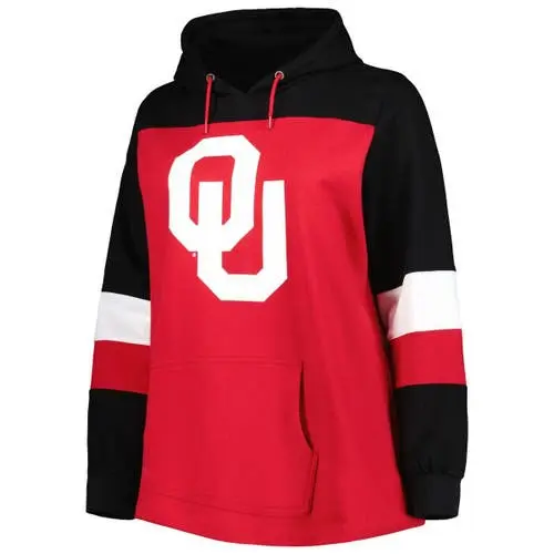 Profile Oklahoma Sooners Color-block Pullover Hoodie