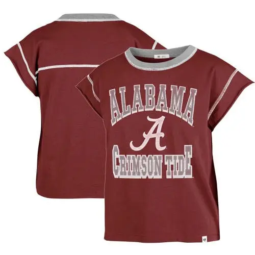 '47 Alabama Tide Sound Up Maya Cutoff T-shirt - Crimson