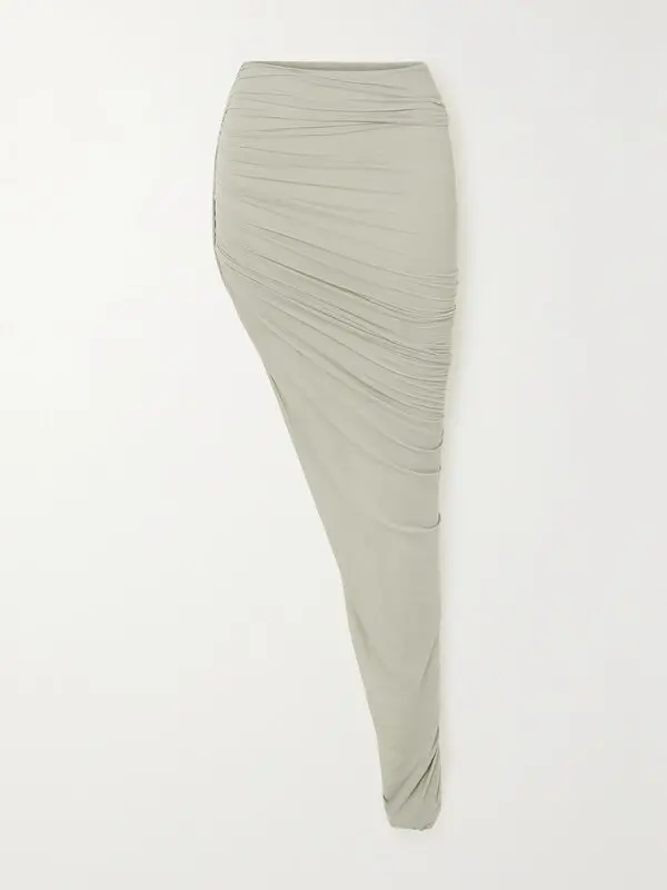 Rick Owens Asymmetric Ruched Skirt