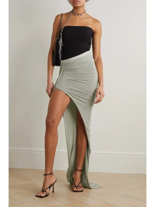 Rick Owens Asymmetric Ruched Skirt