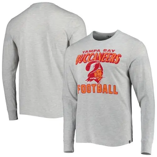 '47 Heathered Tampa Bay Buccaneers Dozer Franklin Long Sleeve T-shirt