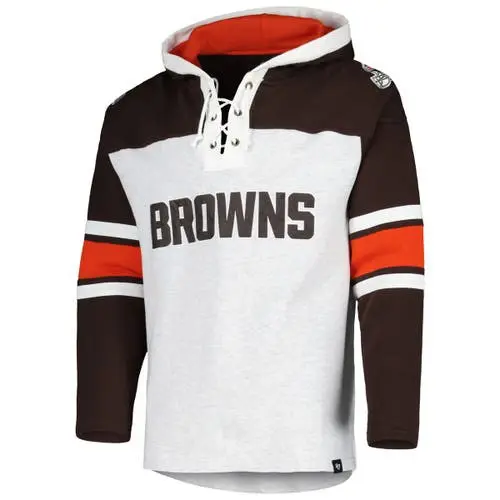 '47 Cleveland Browns Gridiron Lace-up Pullover Hoodie