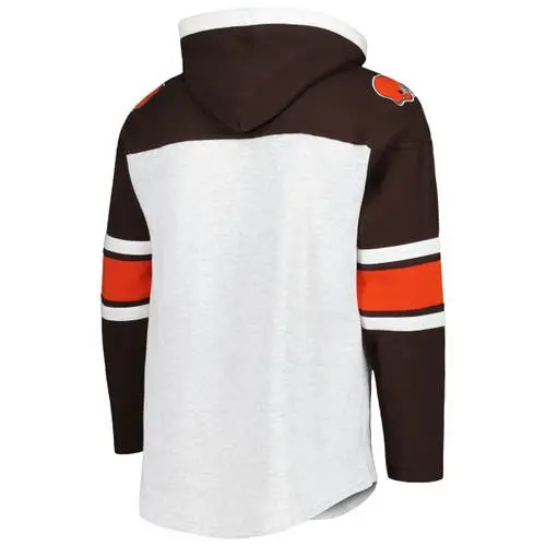 '47 Cleveland Browns Gridiron Lace-up Pullover Hoodie