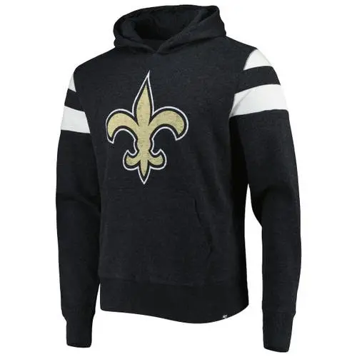 '47 Heathered New Orleans Saints Premier Nico Pullover Hoodie