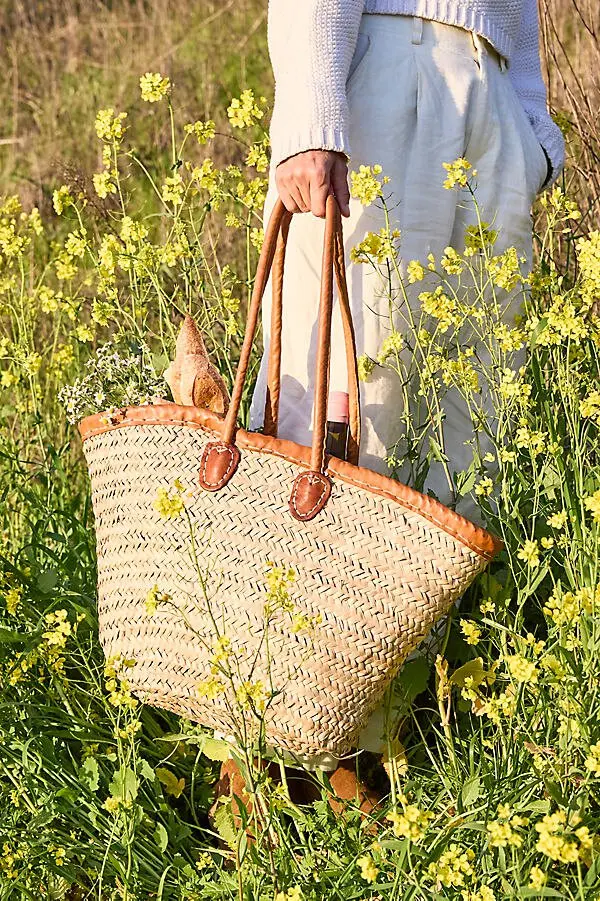 TERRAIN Leather Handle Market Tote - Multi
