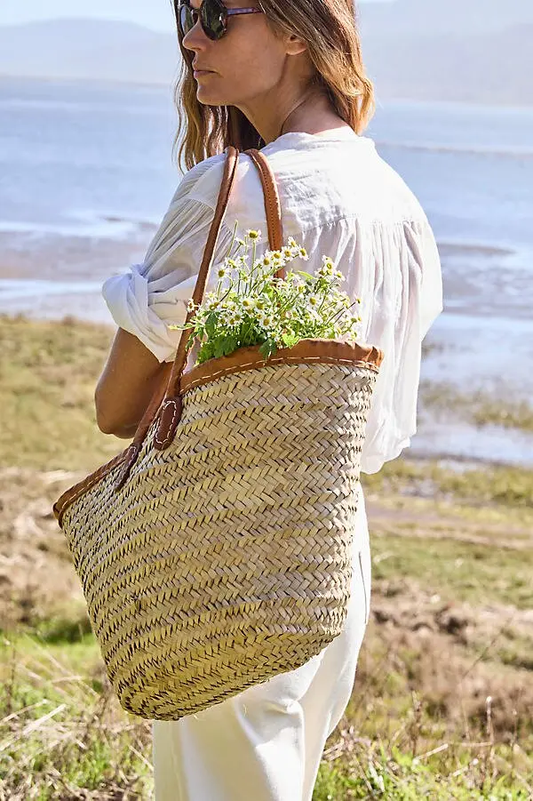 TERRAIN Leather Handle Market Tote