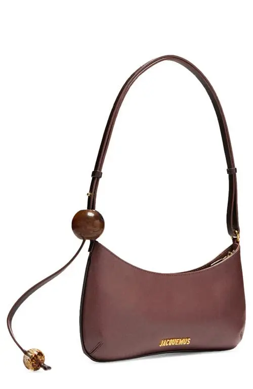 Jacquemus Le Bisou Leather Shoulder Bag - 855 Medium Brown