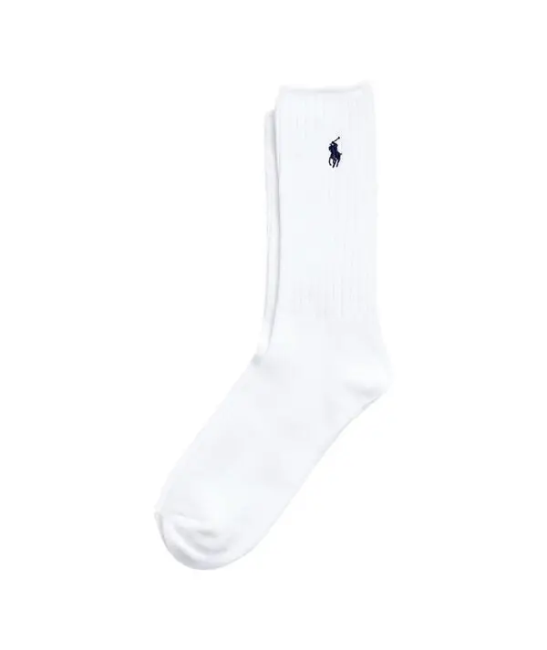 Polo Ralph Lauren Rib Crew Socks - White