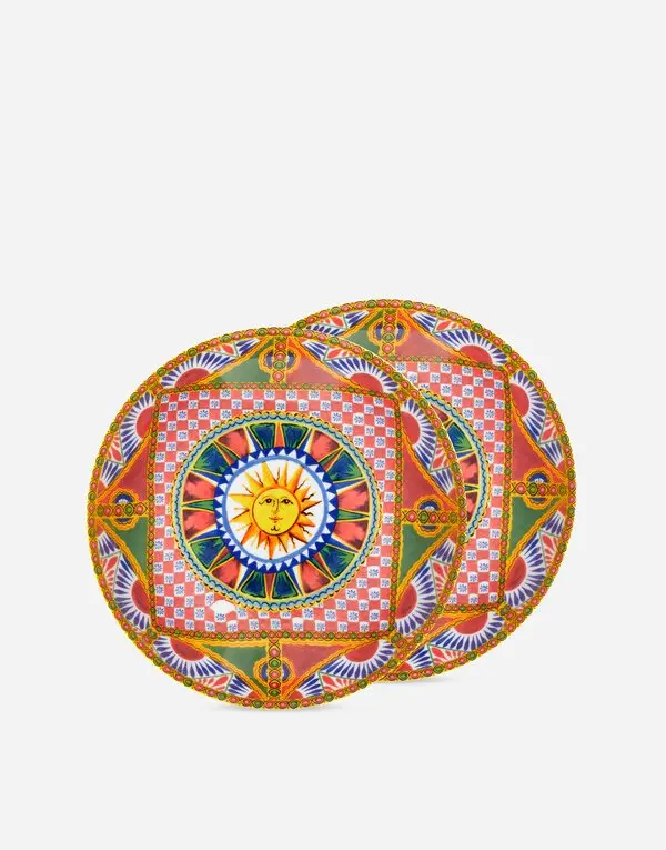 Dolce & Gabbana Set 2 Porcelain Soup Plates - Multicolor