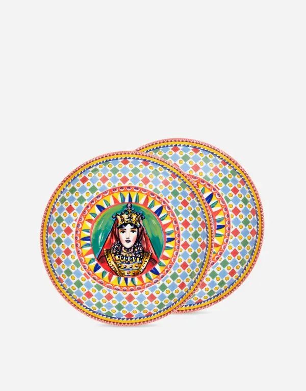 Dolce & Gabbana Set 2 Porcelain Soup Plates - Multicolor