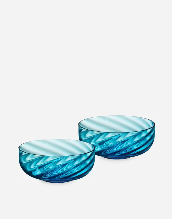 Dolce & Gabbana Set 2 Hand-blown Murano Glass Ice Cream Bowls - Multicolor