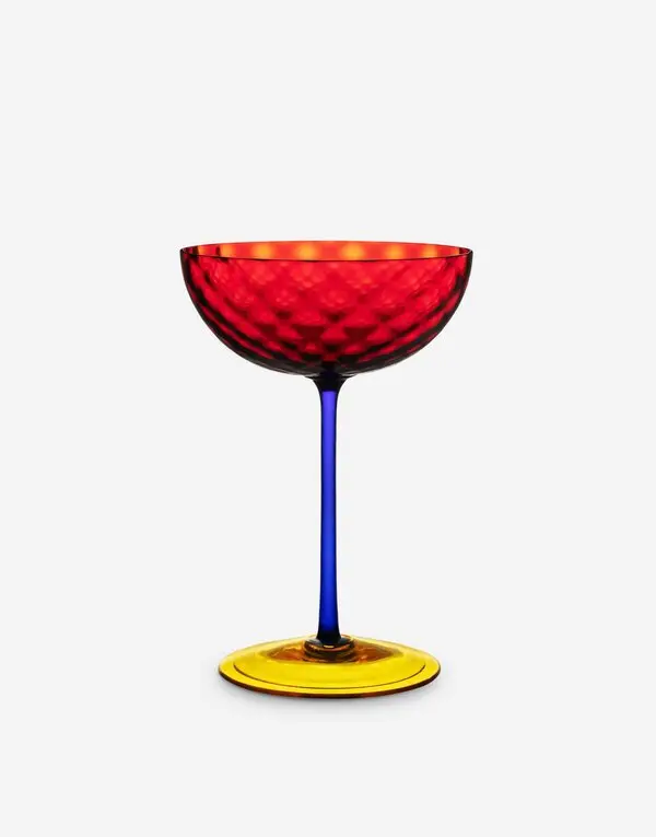 Dolce & Gabbana Hand-blown Murano Champagne Glass - Multicolor