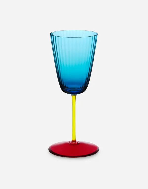 Dolce & Gabbana Hand-blown Murano White Wine Glass - Multicolor