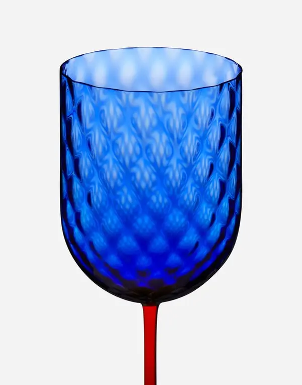 Dolce & Gabbana Hand-blown Murano Red Wine Glass - Multicolor