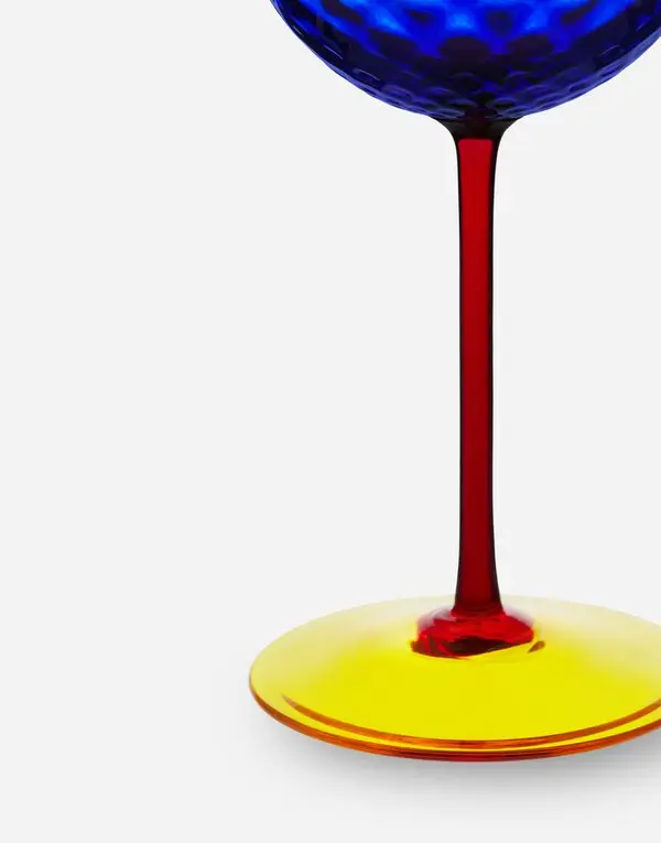 Dolce & Gabbana Hand-blown Murano Red Wine Glass - Multicolor