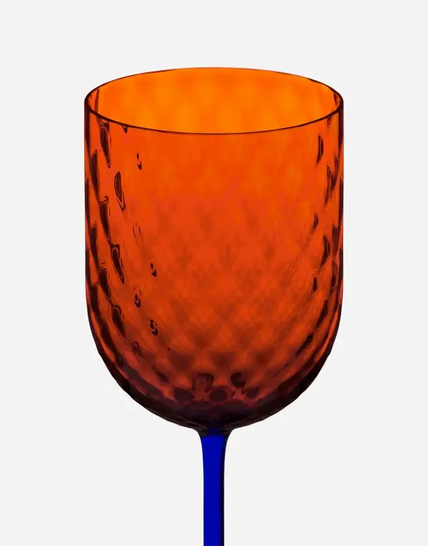 Dolce & Gabbana Hand-blown Murano Red Wine Glass - Multicolor