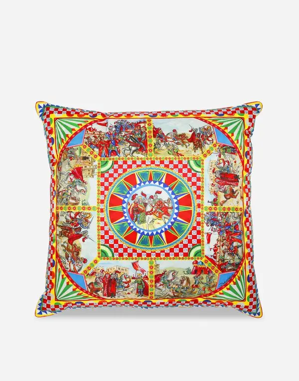 Dolce & Gabbana Silk Twill Cushion Large - Multicolor