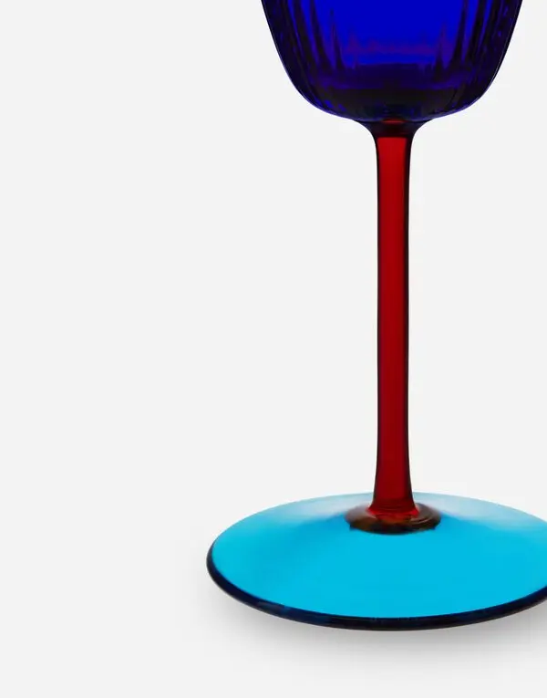 Dolce & Gabbana Hand-blown Murano White Wine Glass - Multicolor