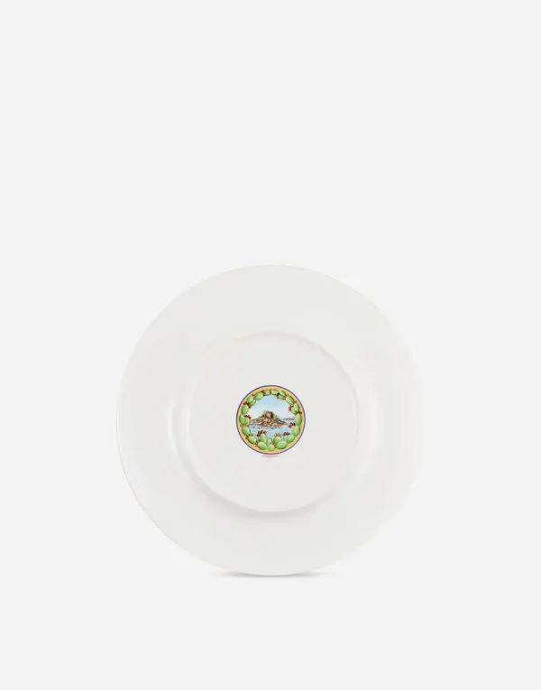 Dolce & Gabbana Set 2 Dessert Plates In Fine Porcelain