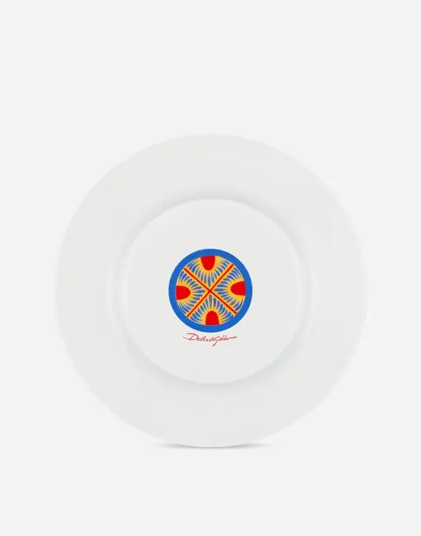 Dolce & Gabbana Set 2 Dinner Plates In Fine Porcelain