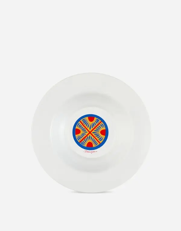 Dolce & Gabbana Set 2 Soup Plates In Fine Porcelain