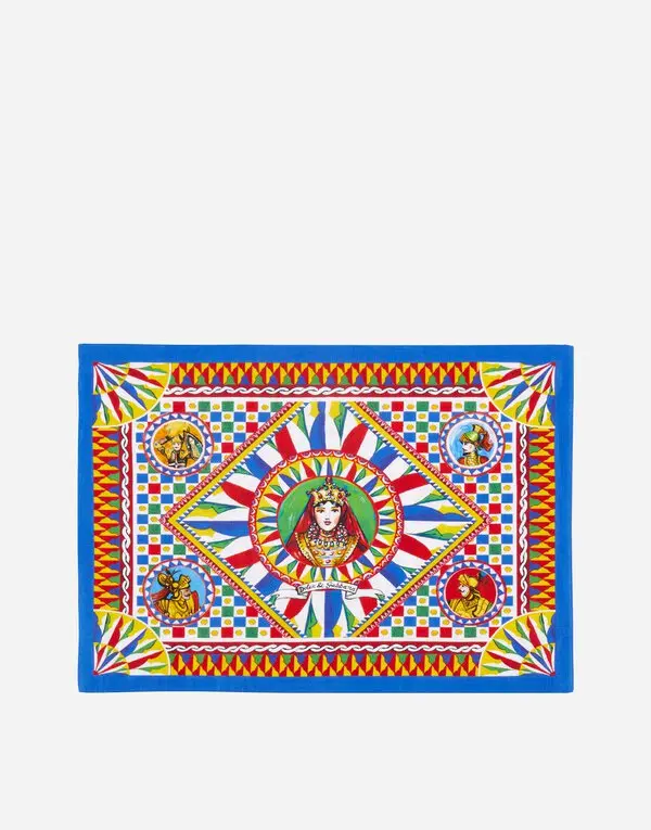 Dolce & Gabbana Set Linen Placemat And Napkin - Multicolor
