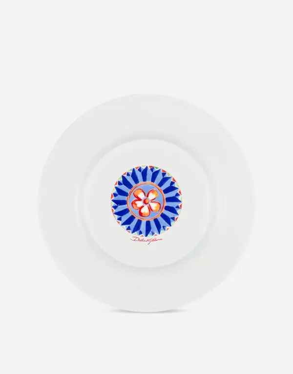 Dolce & Gabbana Set 2 Dinner Plates In Fine Porcelain