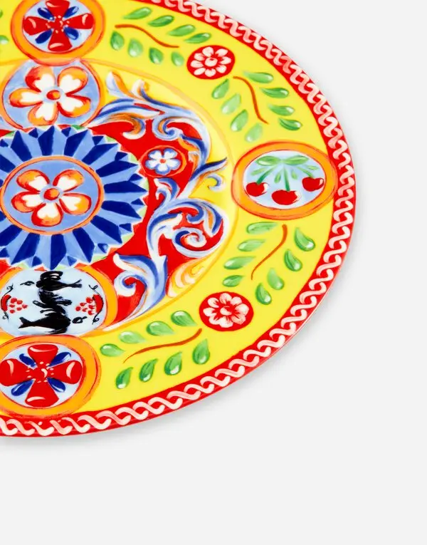 Dolce & Gabbana Set 2 Dinner Plates In Fine Porcelain