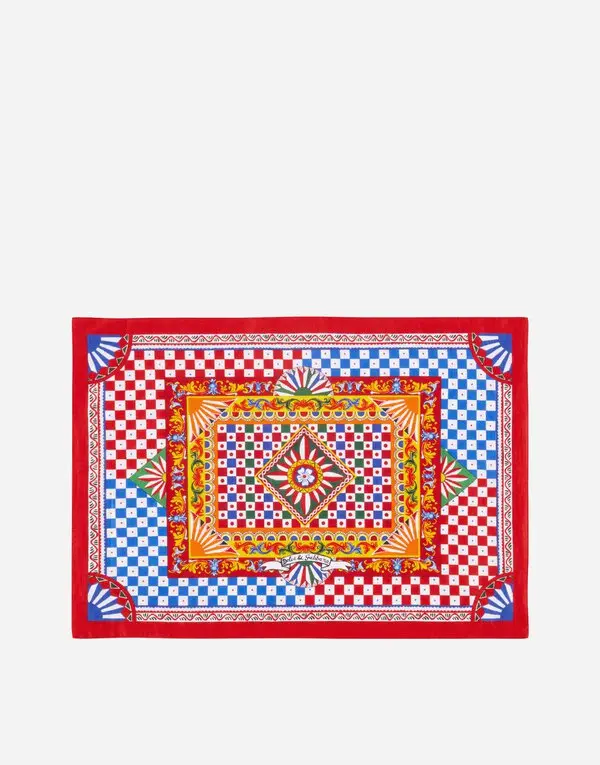 Dolce & Gabbana Set Linen Placemat And Napkin