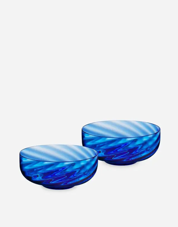 Dolce & Gabbana Set 2 Hand-blown Murano Glass Ice Cream Bowls - Multicolor