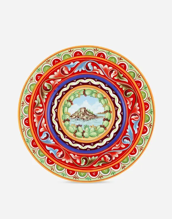 Dolce & Gabbana Charger Plate In Fine Porcelain - Multicolor