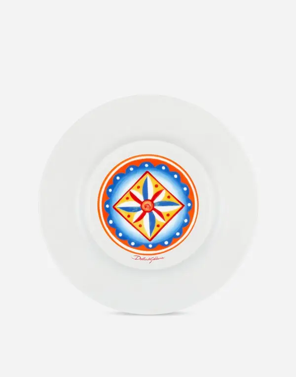 Dolce & Gabbana Set 2 Dinner Plates In Fine Porcelain